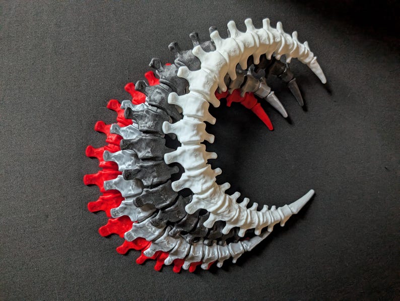 Bone Moon Wall Sculpture, Gothic Moon Spine Home Decor, Fantasy Art ...