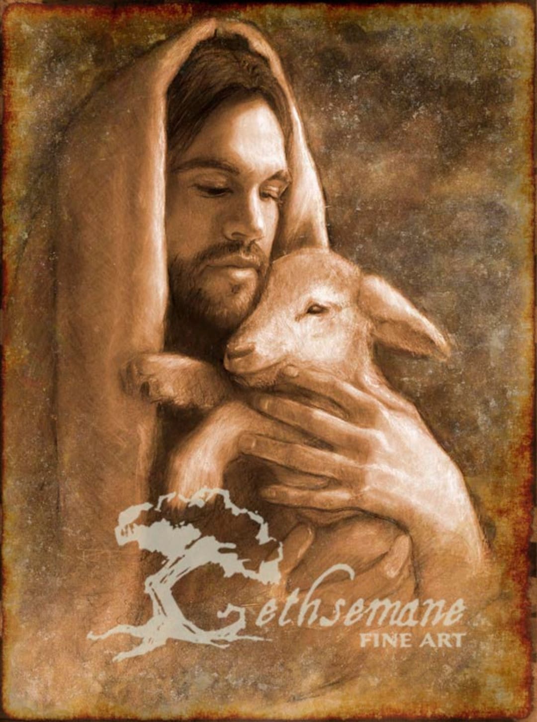 Paper Print of Savior and Lamb "maketh Calm the Storm" by Rod Peterson ...