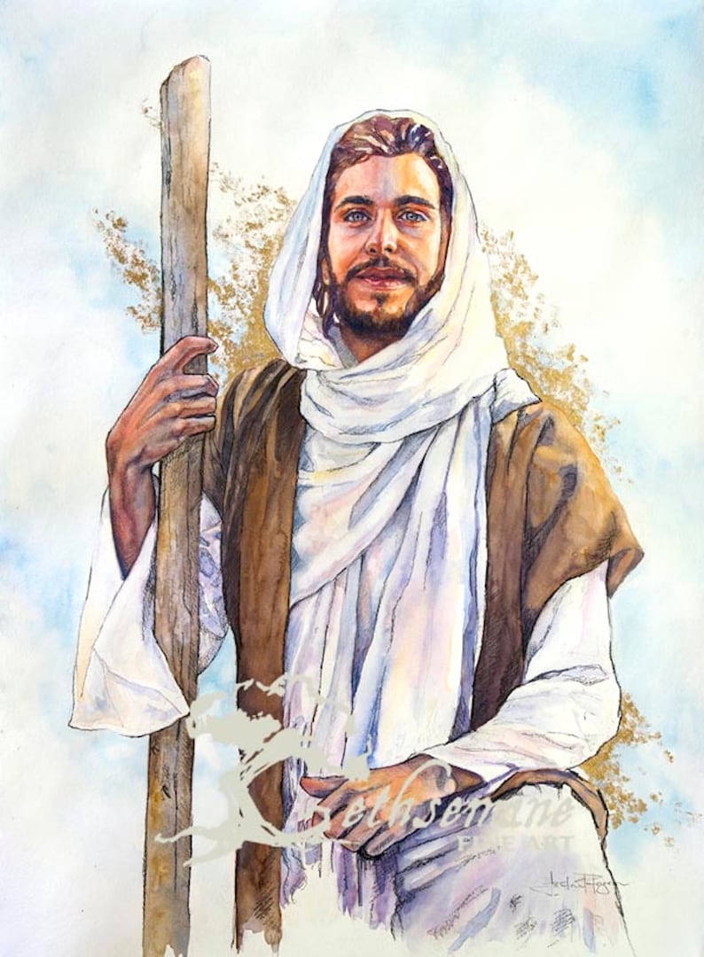 8x11 or 11x15 or 16x22 Paper Print the Shepherd | Etsy