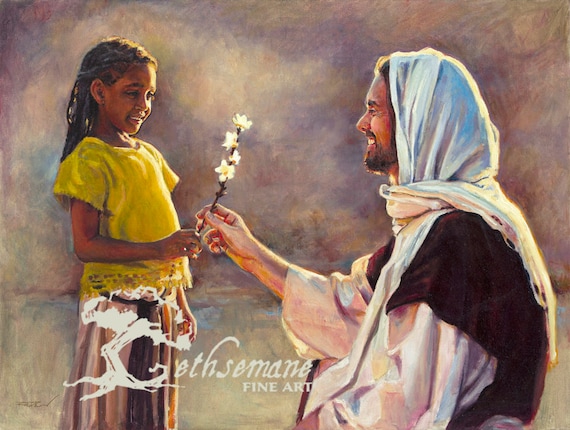 Lds Art Savior With Children