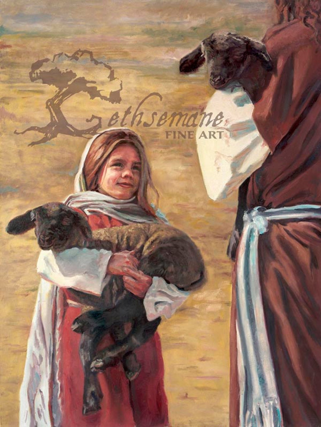 Savior and Girl With Lamb Paper Print "even as I Am" by Rod Peterson ...