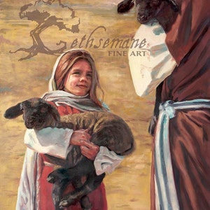 Savior and Girl With Lamb Paper Print even as I Am - Etsy
