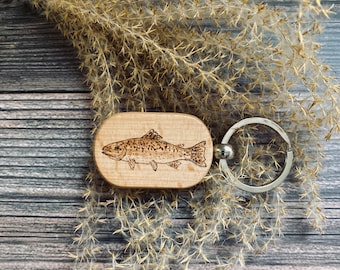 Rainbow Trout Keychain - Etsy