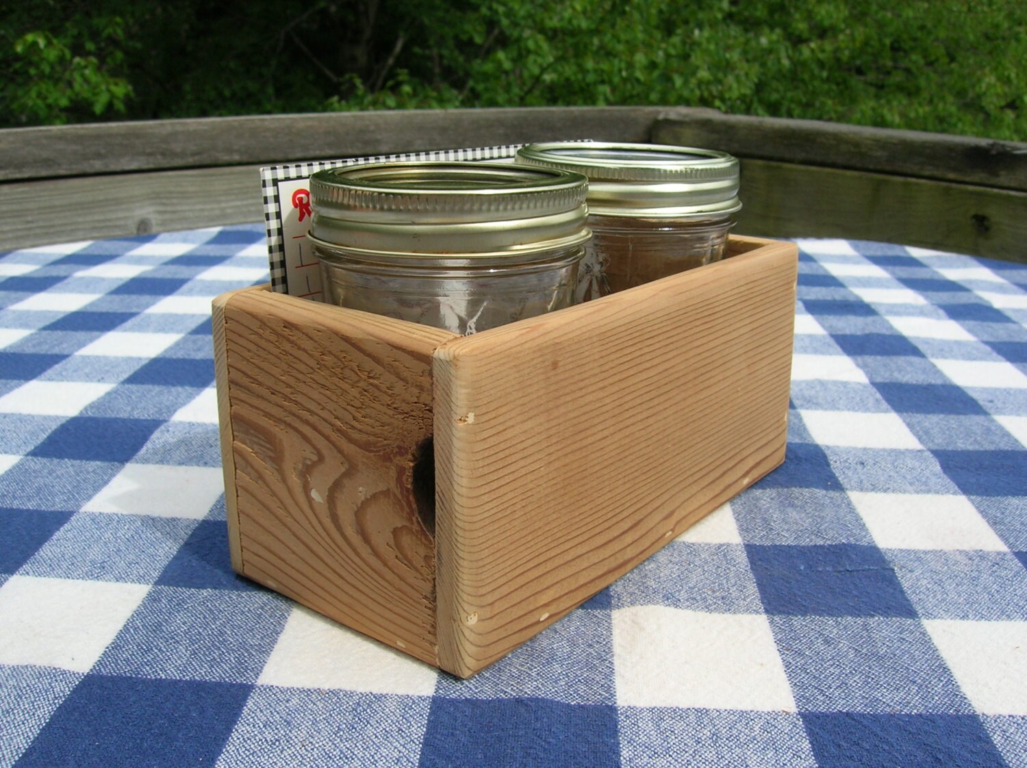 Wooden Mason Jar Box, Recipe Box Rustic, Gift Box Jams, Salsa, Candy - Etsy