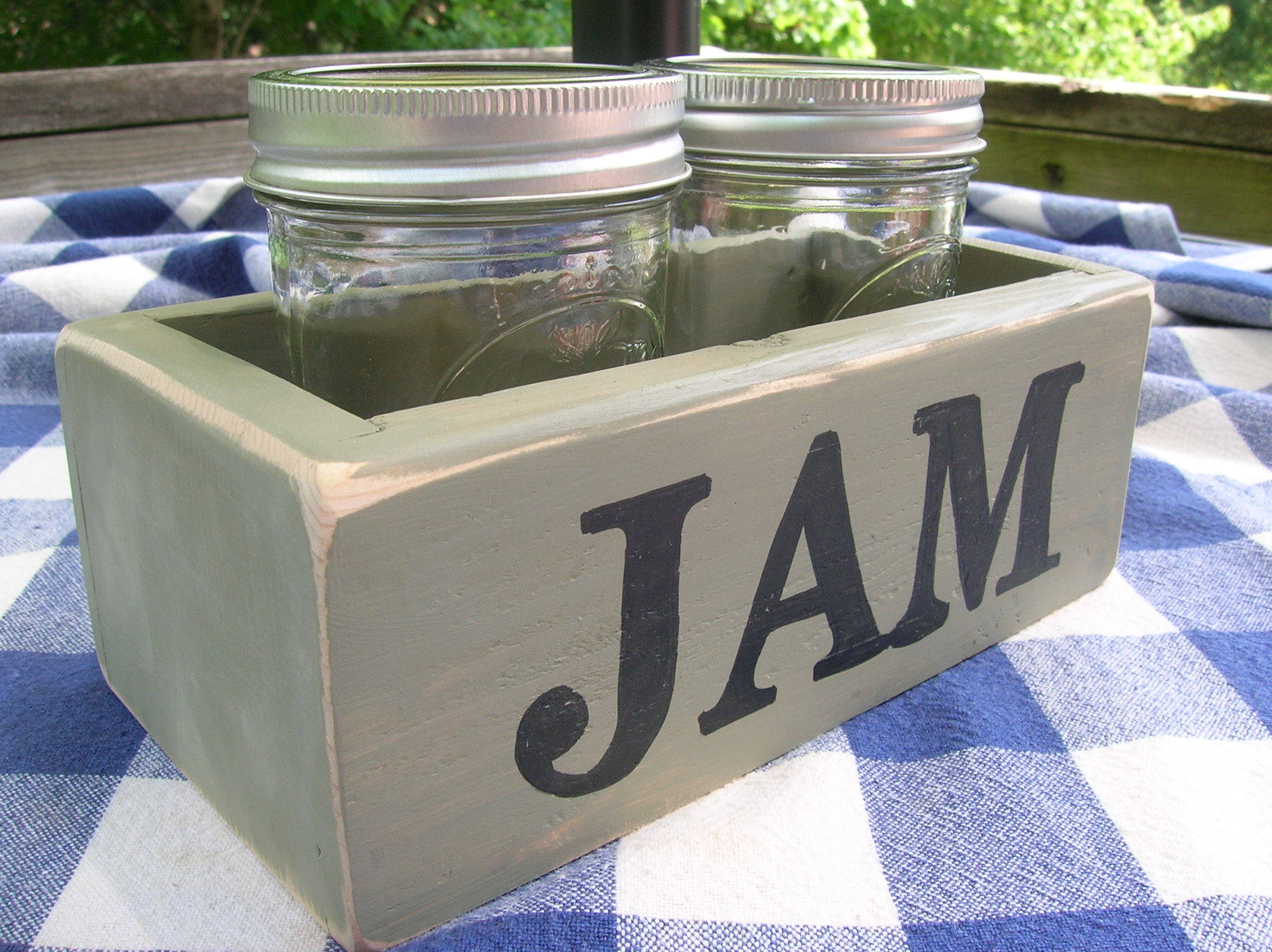 Jam/jelly Caddy Wood Jam Mason Jar Holder - Etsy