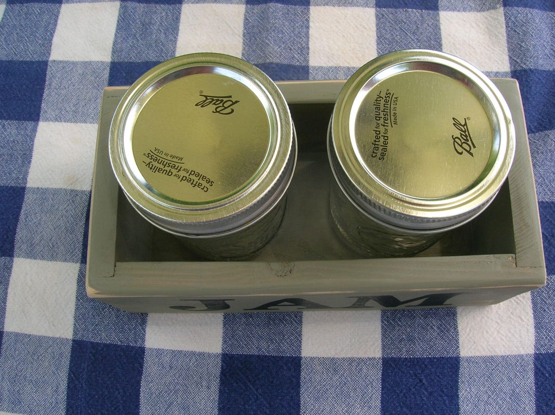 Jam/jelly Caddy - Wood Jam Mason Jar Holder - Etsy