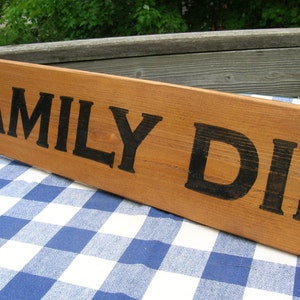 Family Dinner Wood Sign Rustic Kitchen, Dining, Family Wood Sign - Etsy