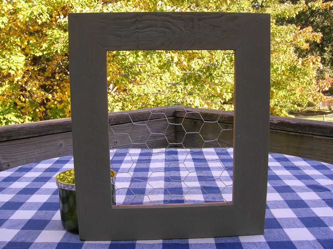 Chicken Wire Display Frame - Jewelry Organizer, Earring Holder, Photo ...