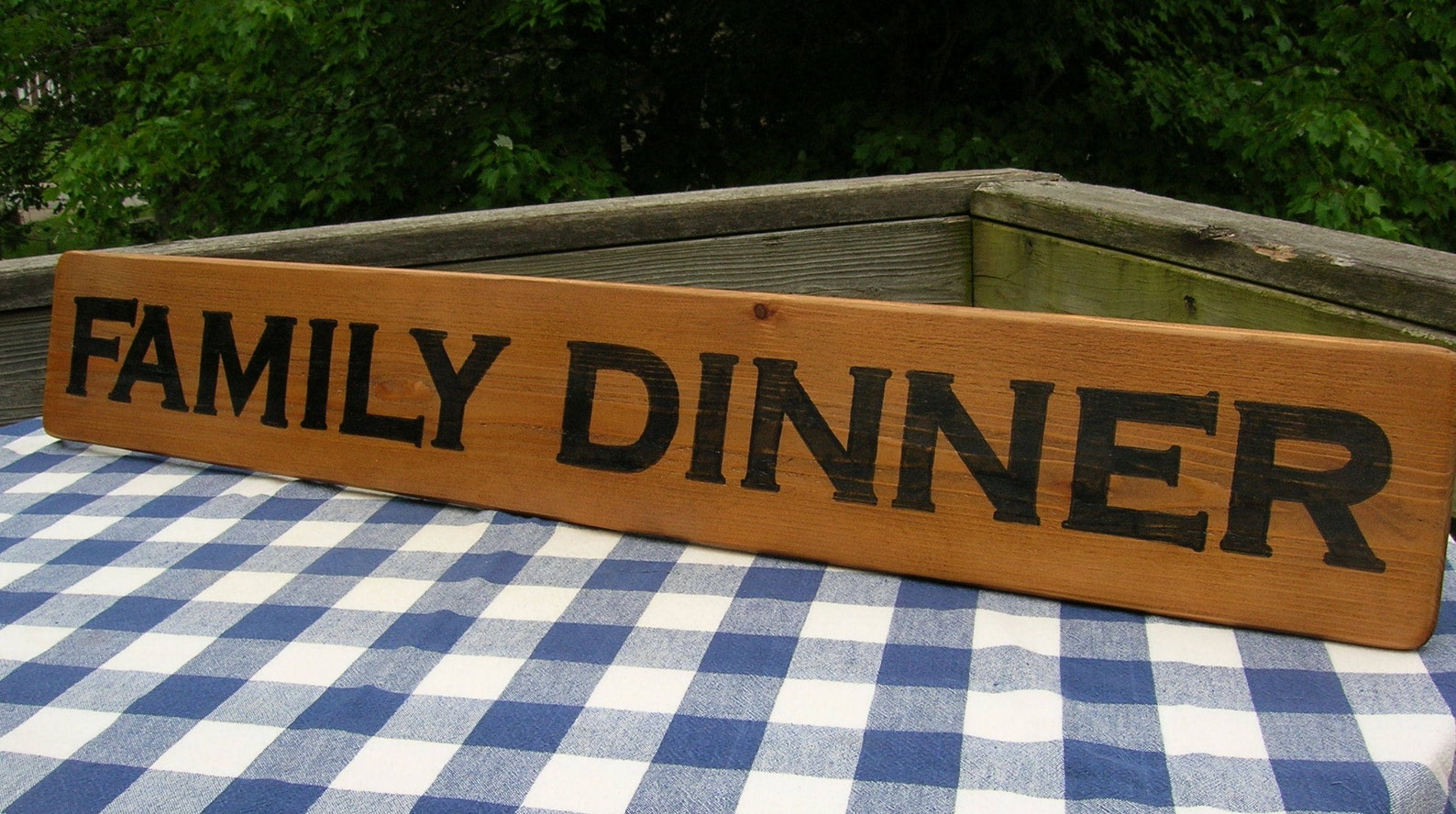 Family Dinner Wood Sign Rustic Kitchen, Dining, Family Wood Sign - Etsy