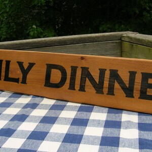 Family Dinner Wood Sign Rustic Kitchen, Dining, Family Wood Sign - Etsy