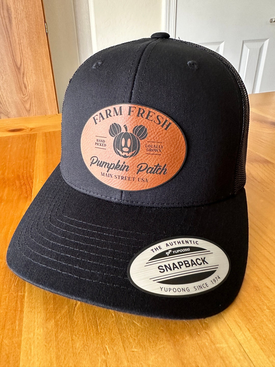 Adult Disney Mickey Mouse Farm Fresh Pumpkin Patch Trucker Hat, Mens ...
