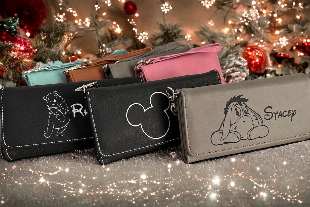 Personalized Disney Ladies Wallet, Princesses Customized Trifold Clutch ...