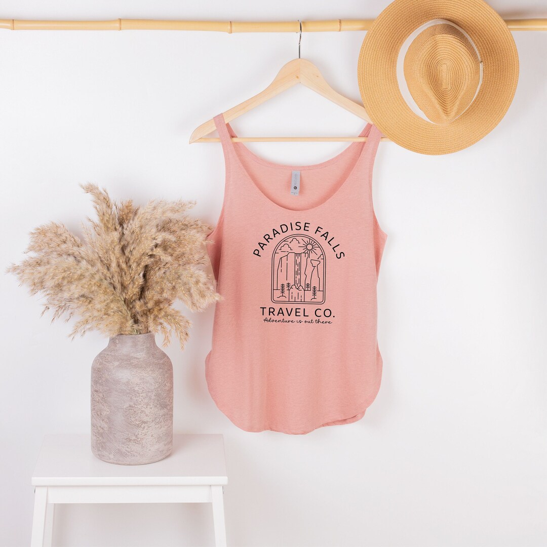 Disney up Paradise Falls Travel Co Tank Top, Ladies Disneyland Ellie ...