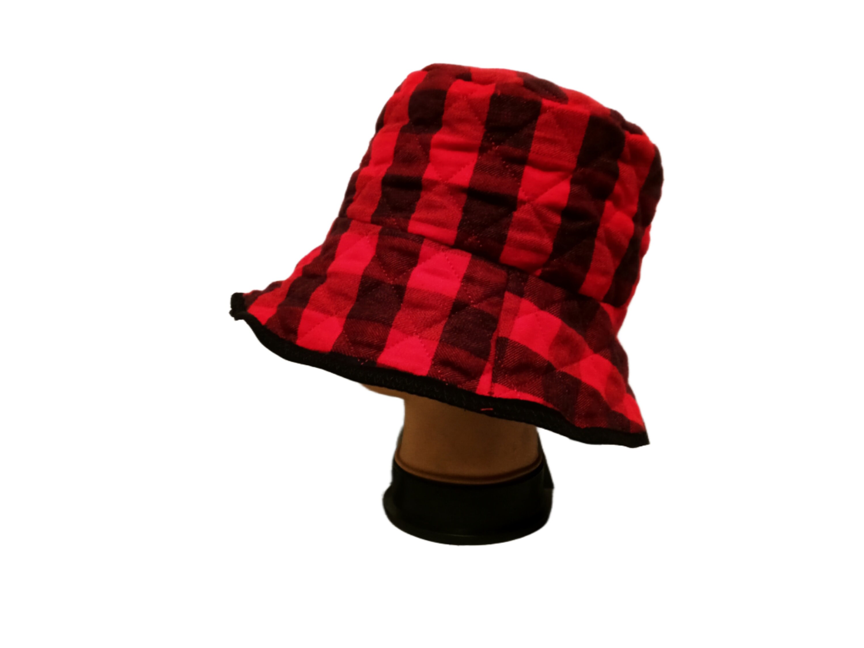 Flannel Bucket Hat Black and Red Checkerboard - Etsy