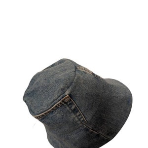 Faded Blue Jean Bucket Hat With Pockets - Etsy