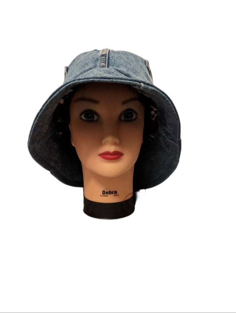 Faded Blue Jean Bucket Hat With Pockets - Etsy