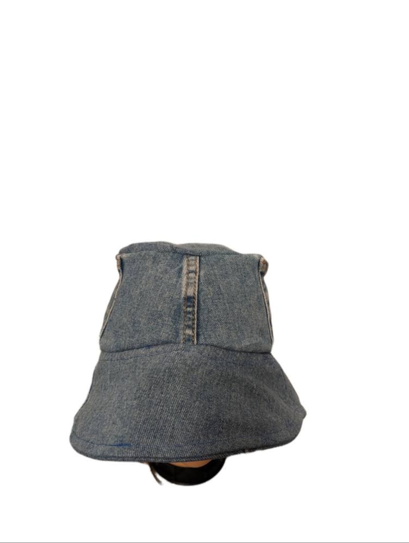Faded Blue Jean Bucket Hat With Pockets - Etsy