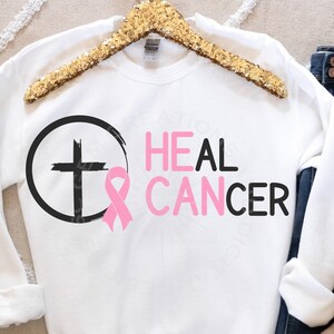 He Can Heal Cancer Svg Instant Download, Breast Cancer Svg, Cancer ...
