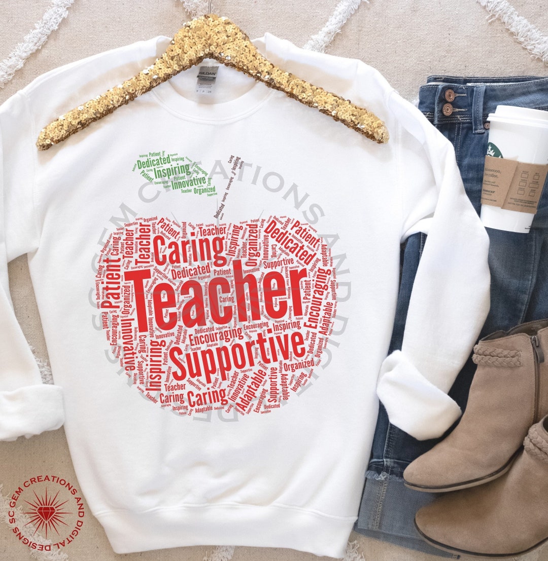 Teacher SVG, Teacher Word Cloud, Teacher Gift, Teacher Shirt Design ...