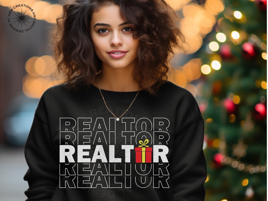 Realtor Christmas Svg Instant Download, Real Estate Agent, Wrapped Gift ...
