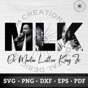 MLK SVG, Martin Luther King Jr Print File, Martin Luther King, MLK Day ...