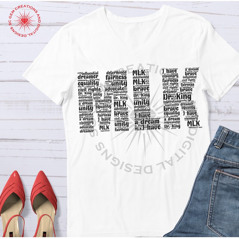 MLK Word Cloud Svg MLK Svg I Have a Dream Svg MLK Day - Etsy