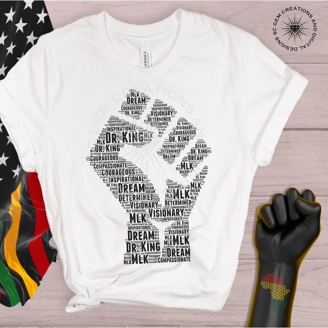 MLK Svg, Martin Luther King Print File, MLK Word Cloud, MLK Day, Black ...