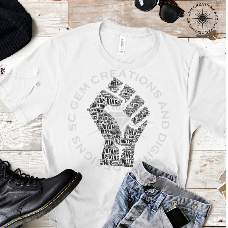 MLK Svg Martin Luther King Print File MLK Word Cloud MLK - Etsy