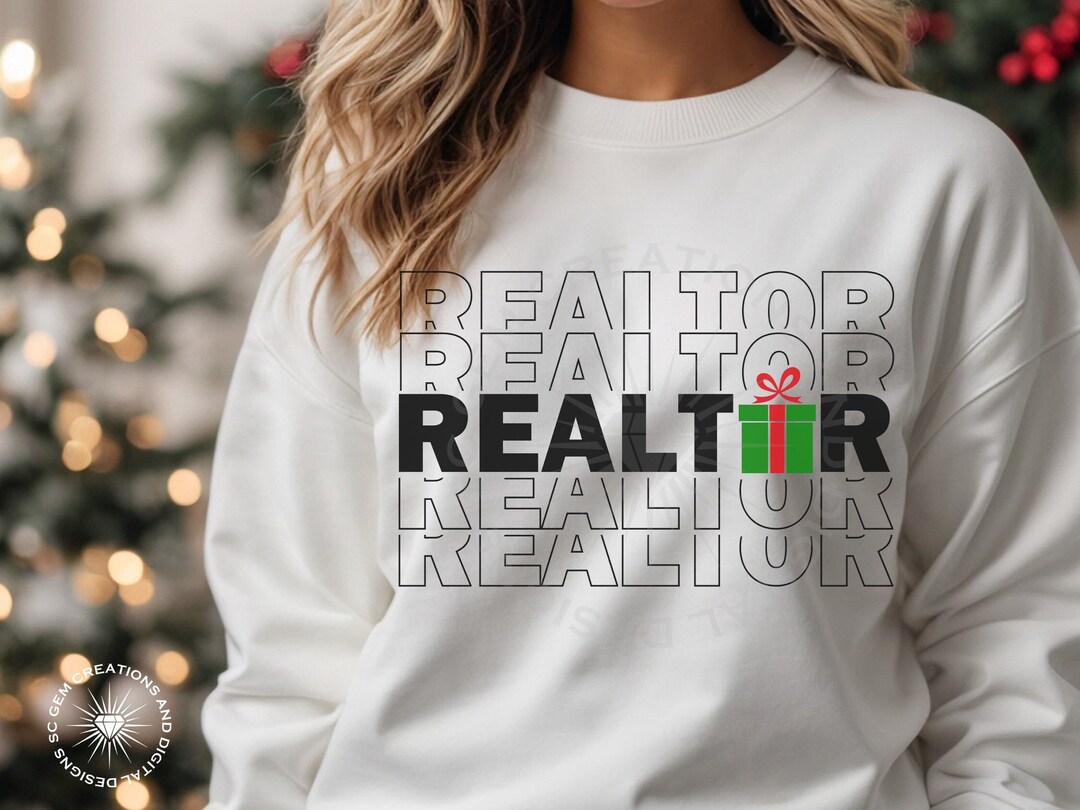 Realtor Christmas Svg Instant Download, Real Estate Agent, Wrapped Gift ...