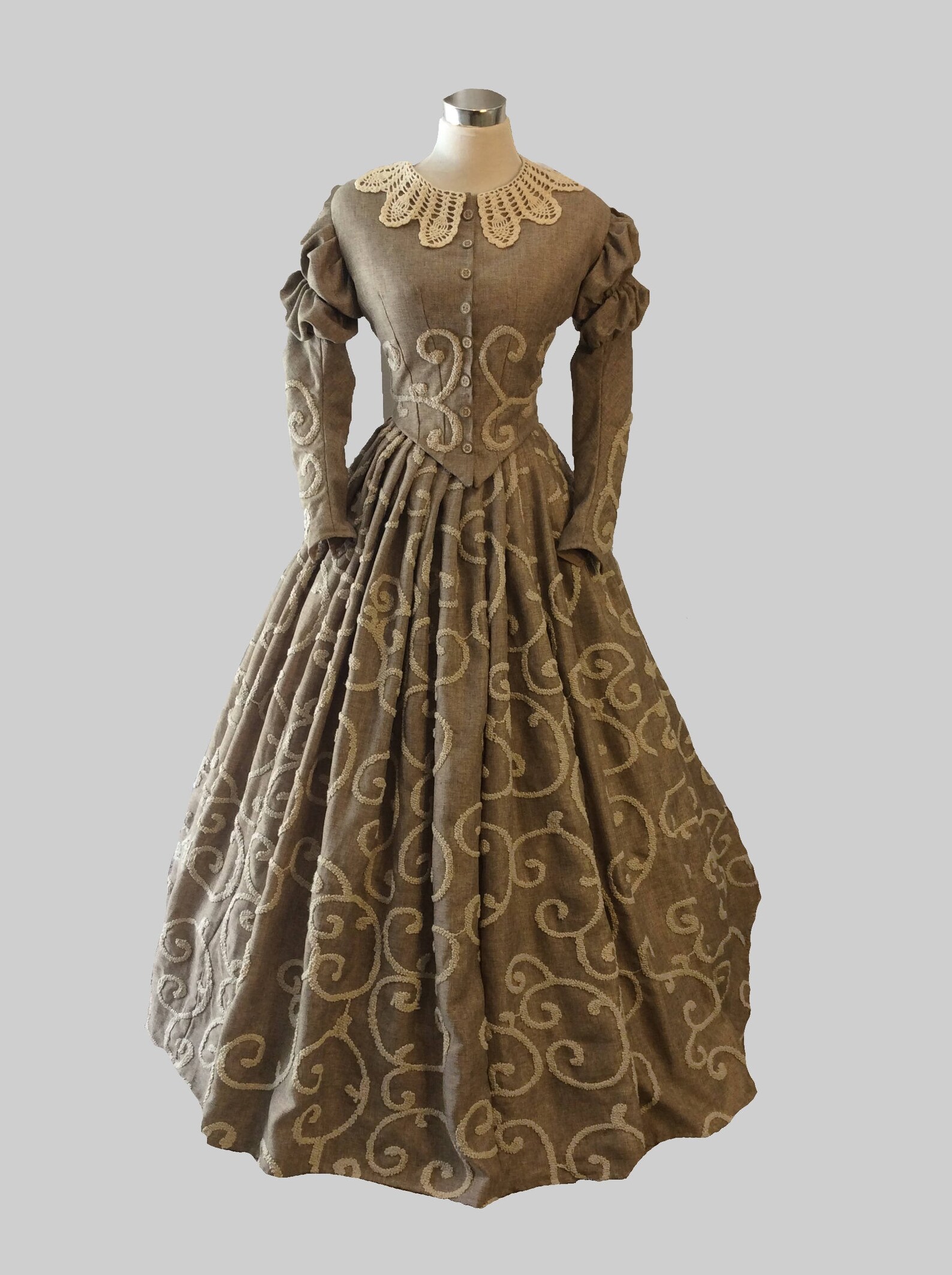 Renaissance Linen Lace Dress - Etsy