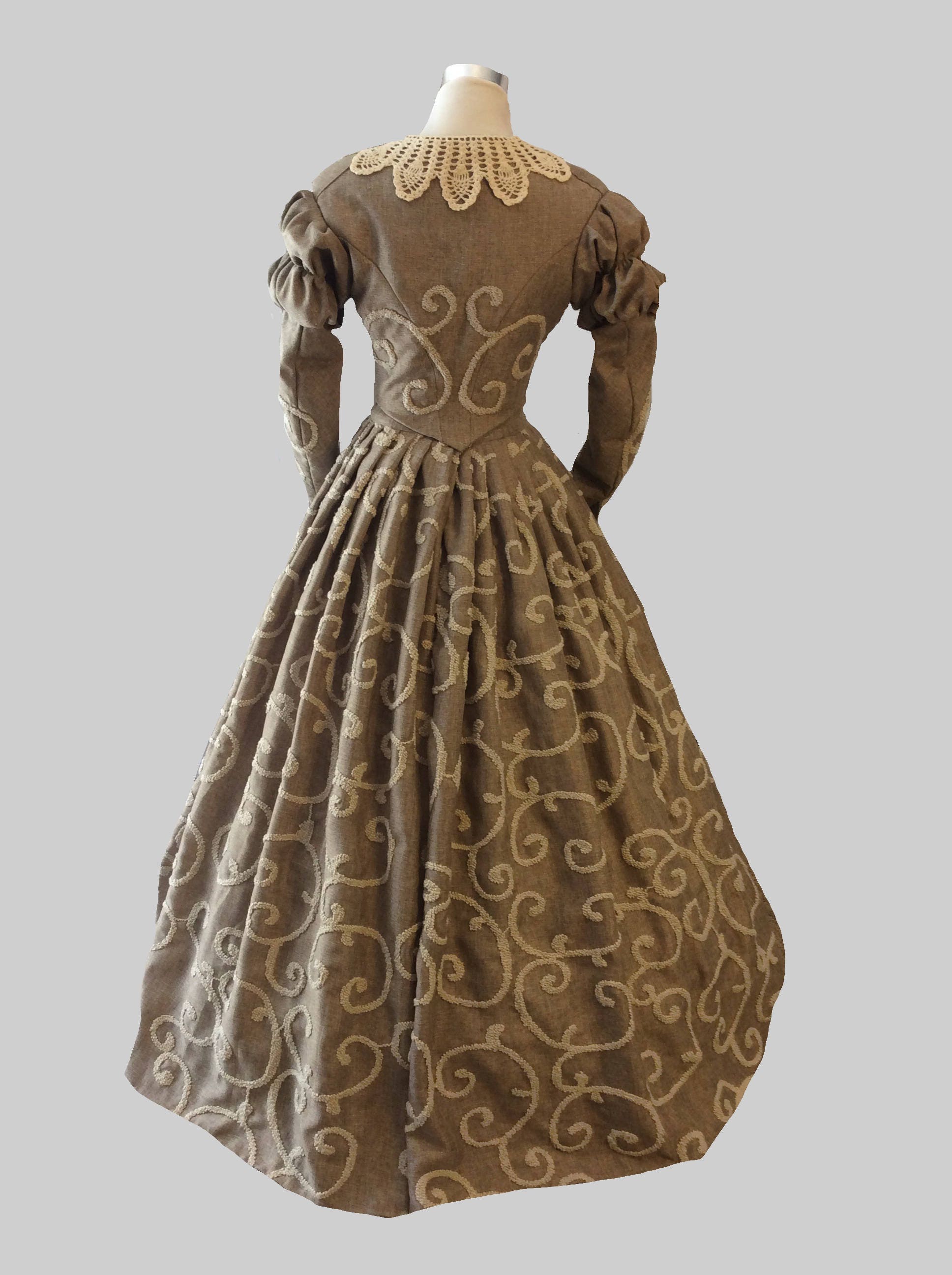 Renaissance Linen Lace Dress - Etsy