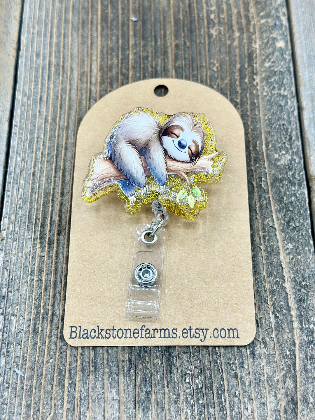 Sloth Badge Reel, Sloth Retrable Badge Reel FREE SHIPPING - Etsy