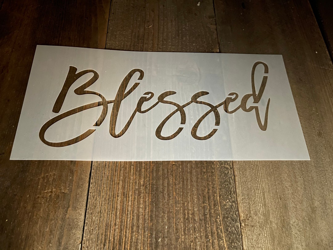 Blessed Reusable Stencil - Etsy