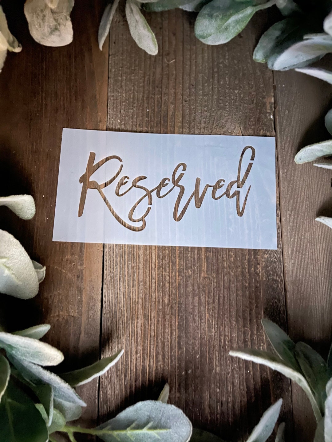 Reserved Reusable Stencil - Etsy