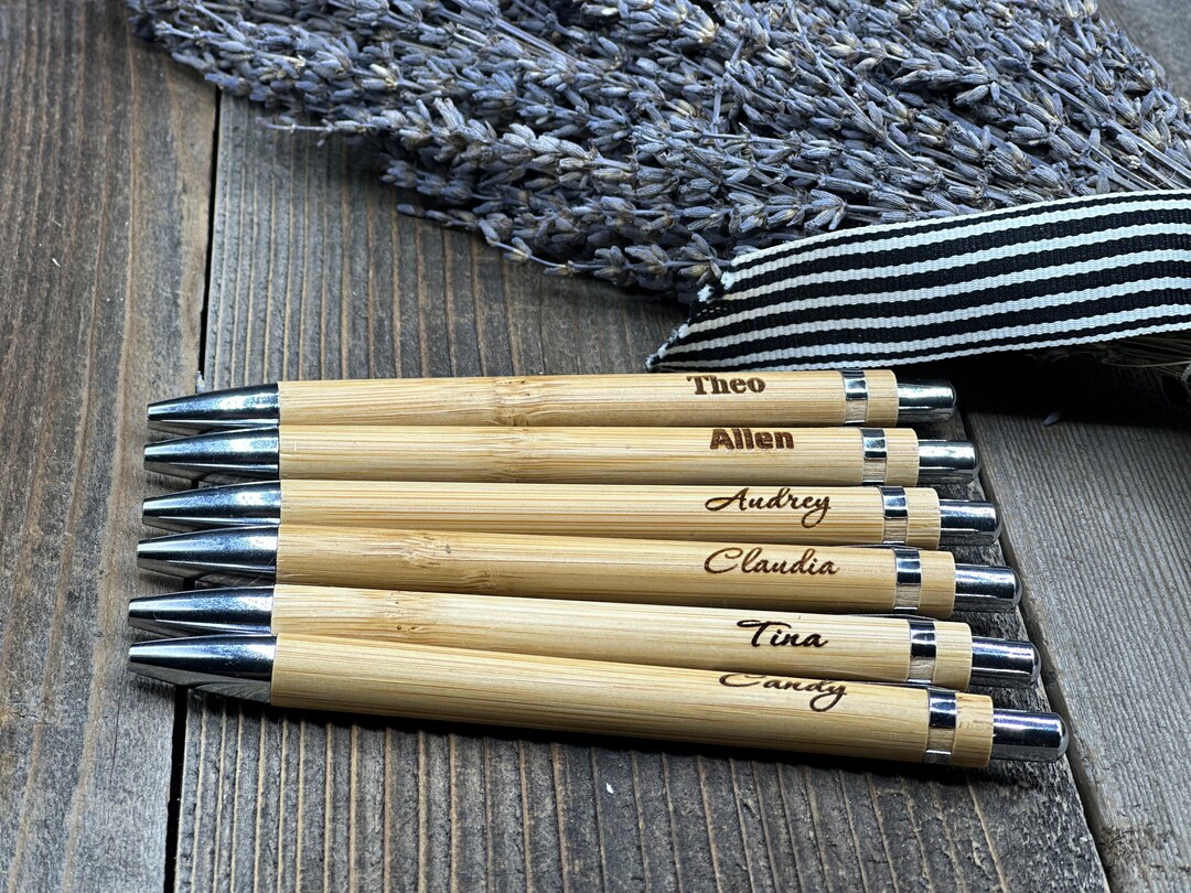 Personalized Bamboo Pen Engraved Bamboo Pen Laser Engraved Pen Dads ...