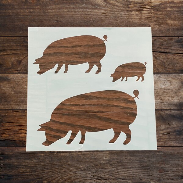 Pig Stencil - Etsy