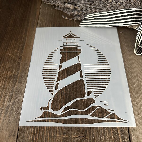 Lighthouse Stencil - Etsy