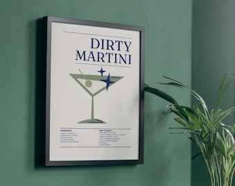 Olives and Bows, Dirty Martini Print - Etsy