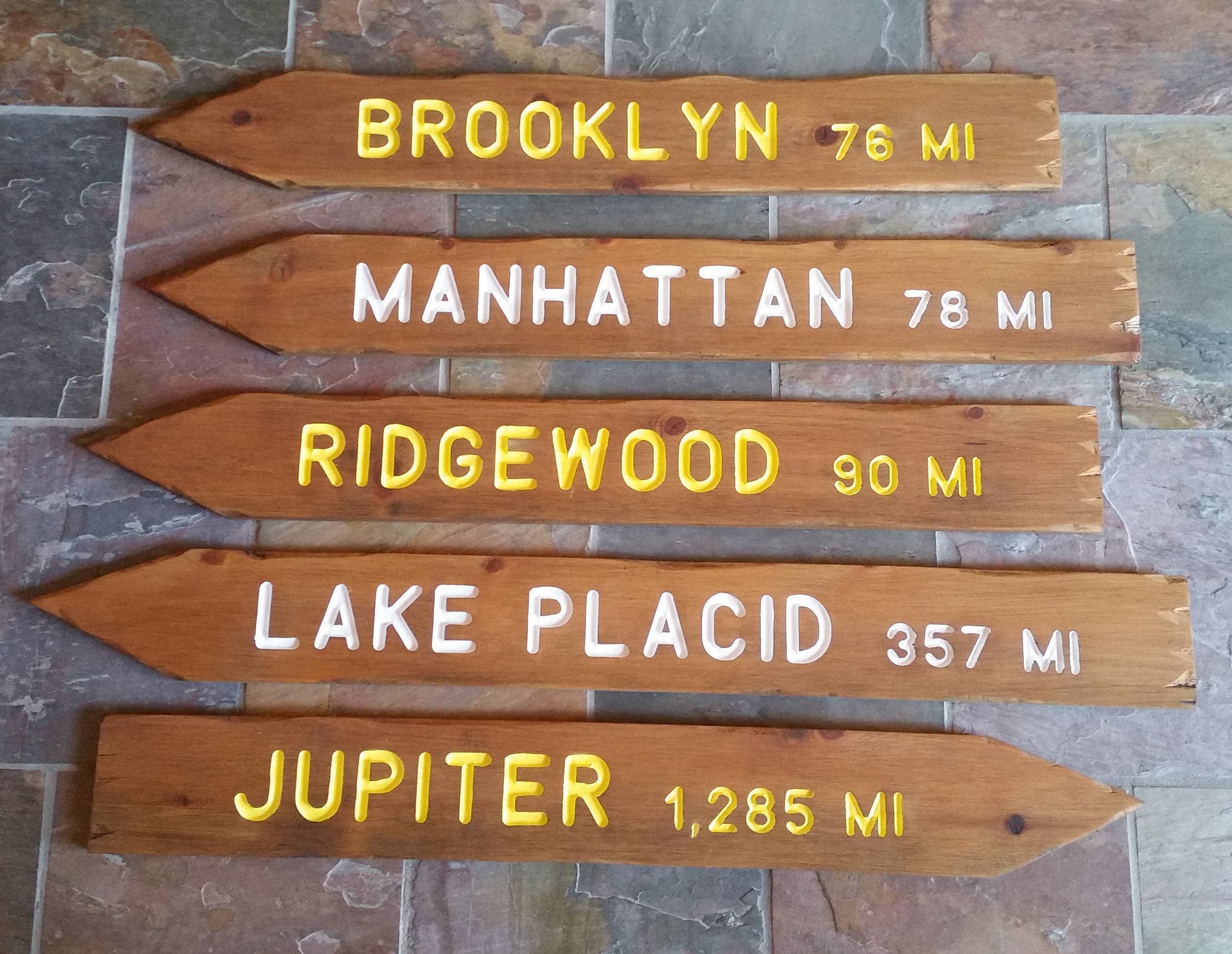 Carved Cedar Arrow Directional Outdoor Signs Medium Sized - Etsy