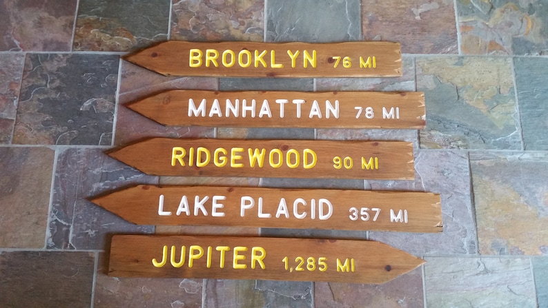 Carved Cedar Arrow Directional Outdoor Signs Medium Sized - Etsy