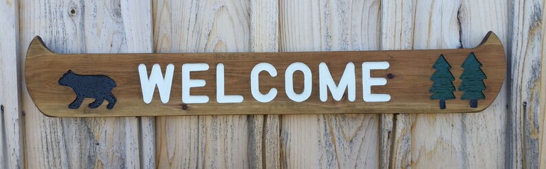 Routed Cedar Canoe Shaped Large Lettering Sign Carved Camp | Etsy