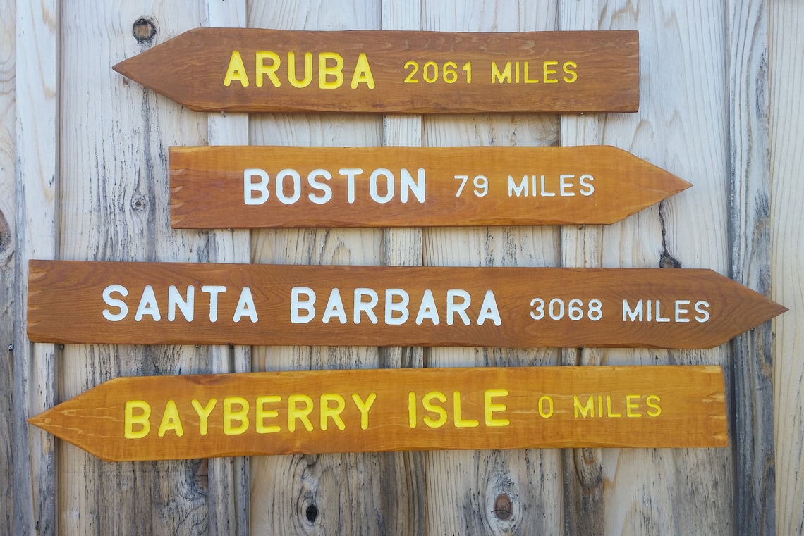 Carved Cedar Arrow Directional Outdoor Signs Medium Sized - Etsy