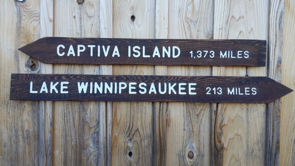 Carved Cedar Arrow Directional Outdoor Signs Medium Sized - Etsy