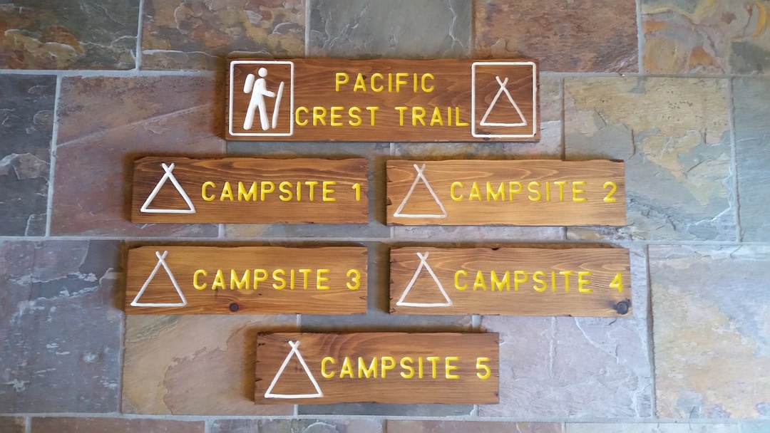 Campground Signs, Customizable, Carved, Routed, Cedar, Hand Painted ...