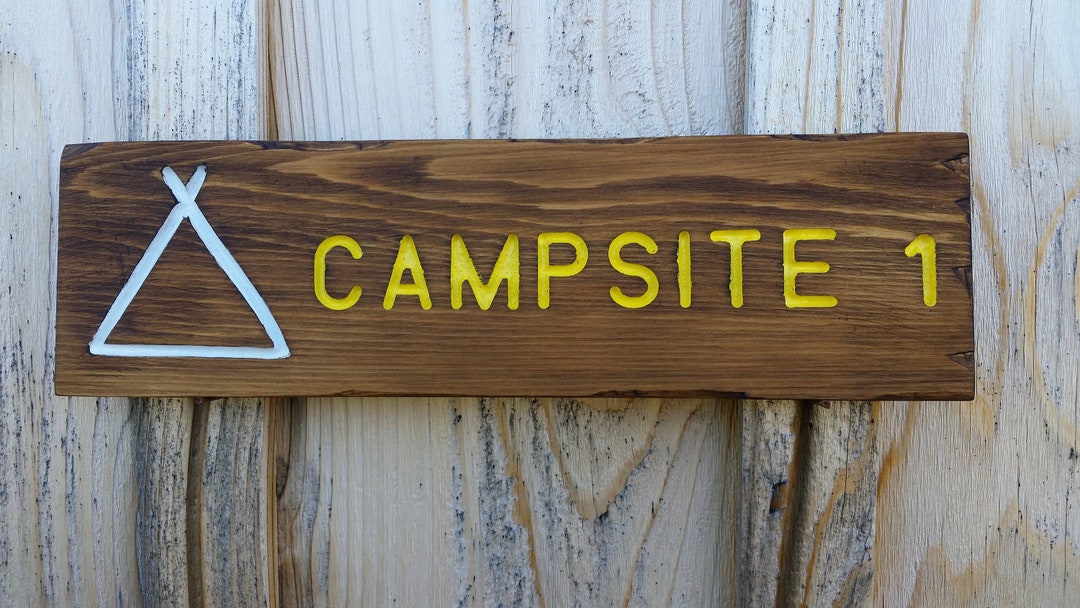 Campsite Signs, Campground Signs, Customizable, Carved, Routed, Cedar ...