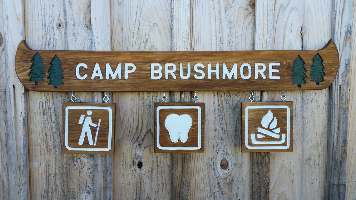 Routed Carved Cedar Canoe Shaped Medium Lettering Sign - Etsy