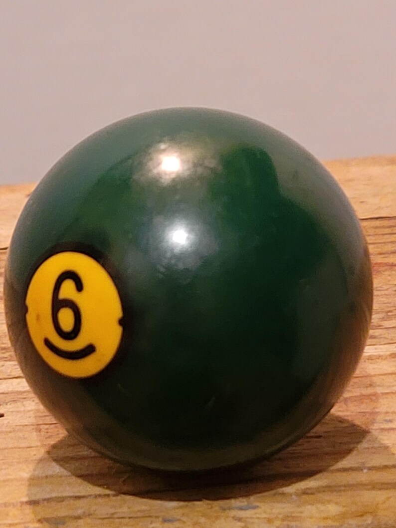 Billiard Ball 6, Vintage Pool Ball - Etsy