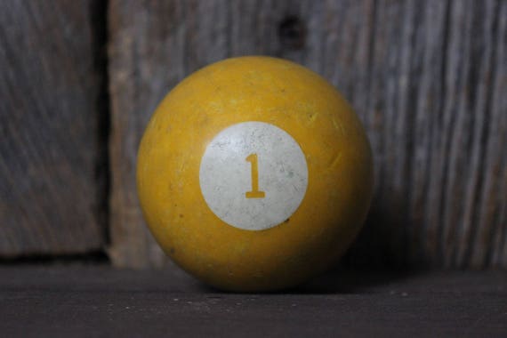 Billiard Ball 1 Vintage Pool Ball - Etsy