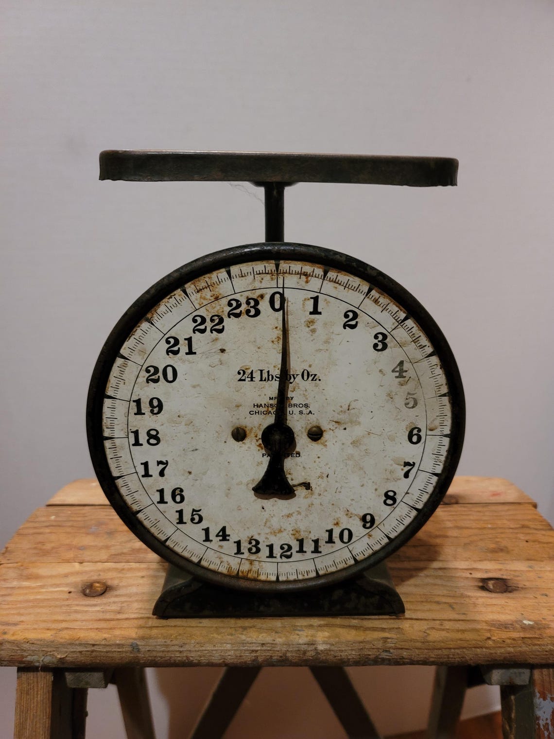 Antique Metal Scale 24lb Hanson Bros. Chicago U.S.A - Etsy