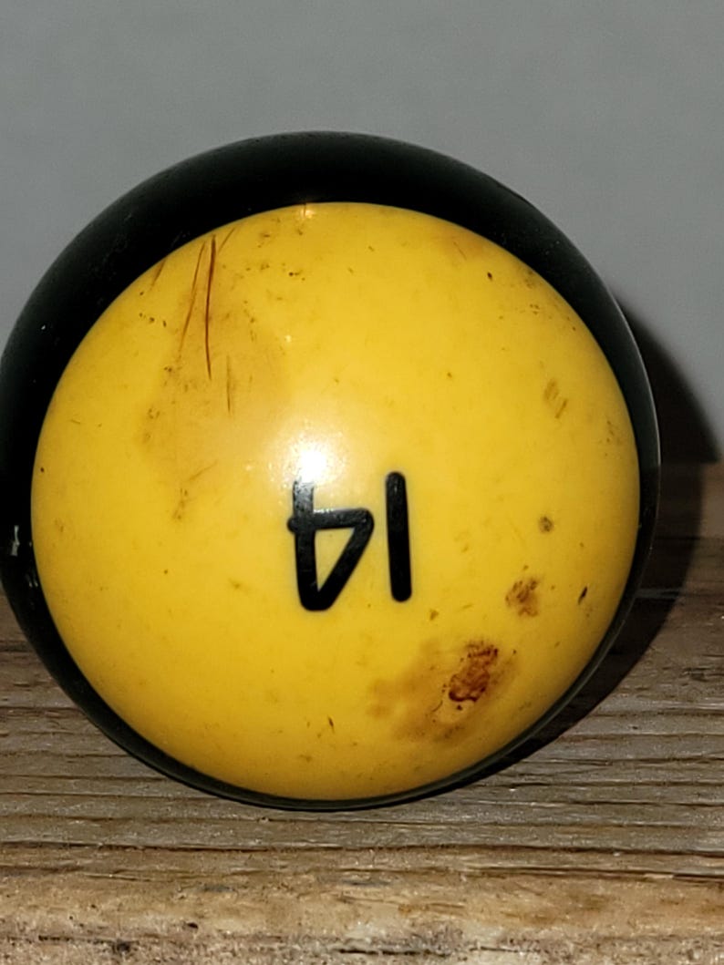 Billiard Ball #14, Vintage Pool Ball - Etsy